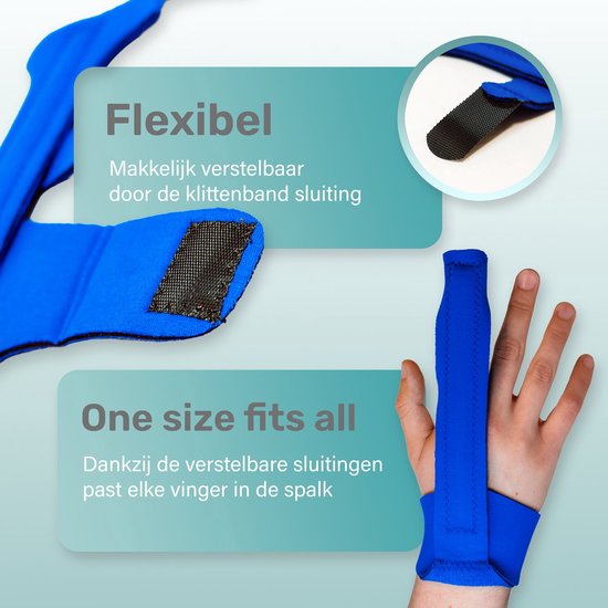 Vingerspalk - Geschikt voor alle vingers - Blauw - Middel vinger - One ...