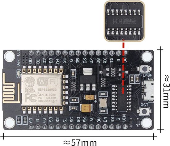 OTRONIC® NodeMCU ESP8266 V3 4MB Development Board WiFi | bol