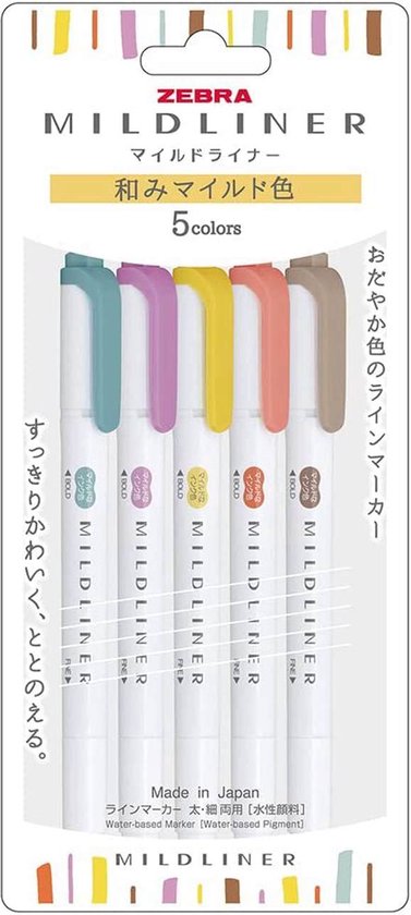 Zebra Mildliners Deep Warm Colors Set van 5 | bol