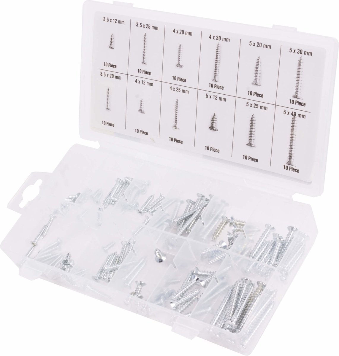 Houtschroeven set 120 delig div maten hout schroeven doe het zelf | bol.com