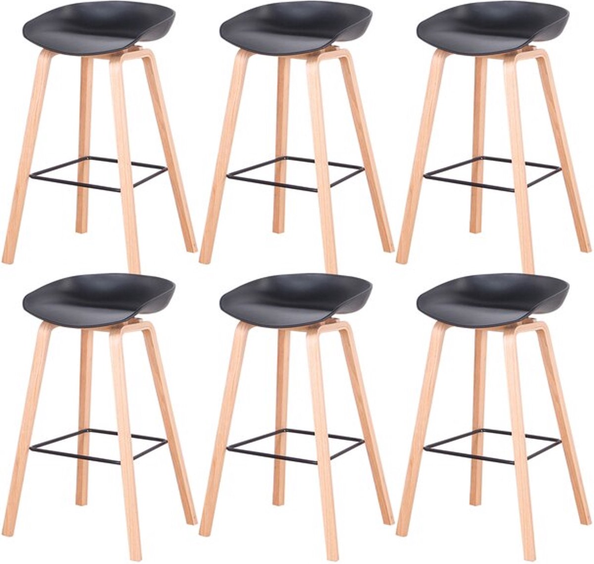 Polaza® Barkrukken Set Van 6 - Barkruk - Nordic Barkrukken - Barkrukken ...