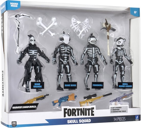 FORTNITE Skull Squad 4-pack Figuren | bol