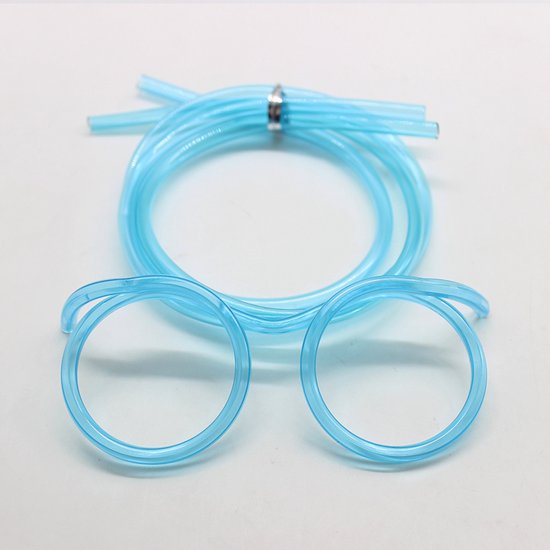 Drinkbril Blauw - drink rietje bril | bol