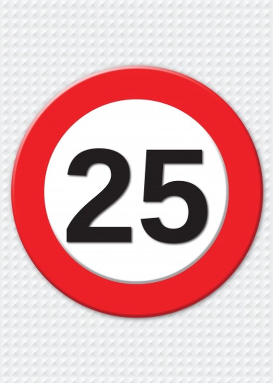 25 jaar verjaardag deur en raam versiering poster - 59 x 84 cm ...