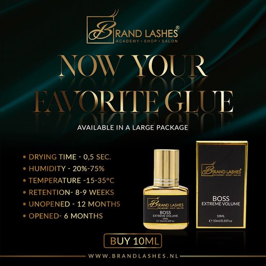 Brand Lashes | Wimperextensions lijm | BOSS EXTREME VOLUME 10 GRAM (0,5 ...