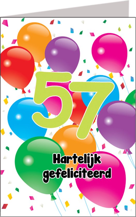 Verjaardagskaart 57 jaar | bol