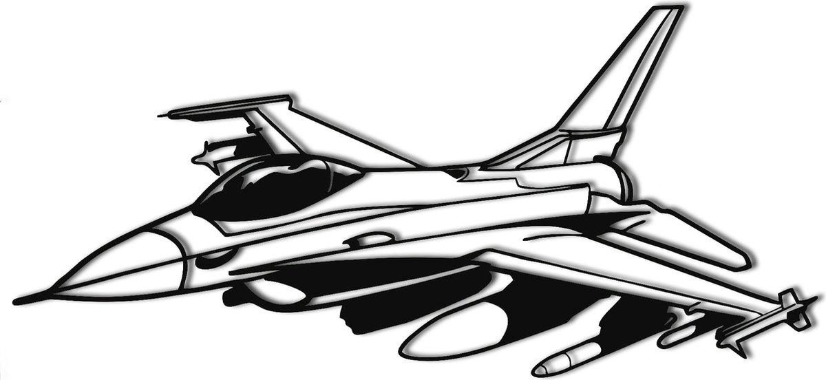 Wanddecoratie | Straaljager / Fighter Jet | Metal - Wall Art ...
