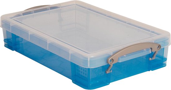 Really Useful Box 4 liter transparant blauw | bol