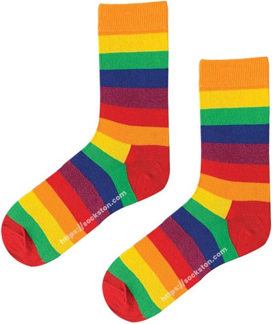 Sockston Socks - 2 Paren Regenboog Sokken - Rainbow Socks - Pride Socks ...