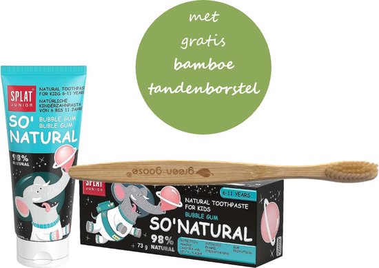 Splat Junior Bio Tandpasta (6-11 jaar) | Met Gratis Bamboe ...