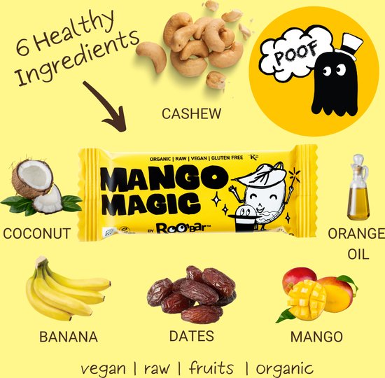 Roo'Bar | Nuts & Fruit | Mango Magic Bar | Box 20 stuks | bol.com