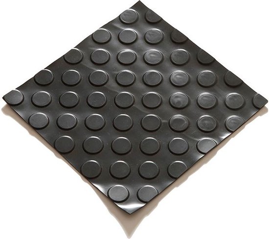 Ultra Grip PVC noppenmat 120 cm - Per strekkende meter - Zwart | bol