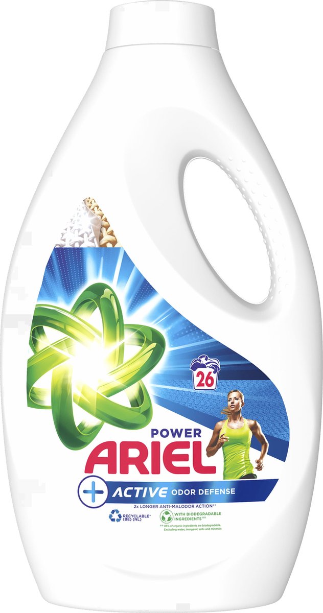 Ariel Lessive Liquide + Contrôle Actif des Odeurs - Pack Économique 4 x ...