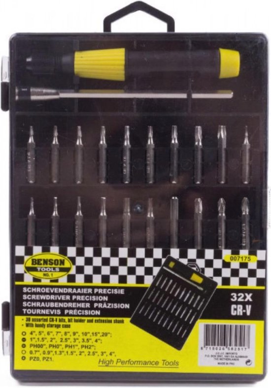 Schroevendraaier set - Precisie schroevendraaier - 30 verschillende CR ...