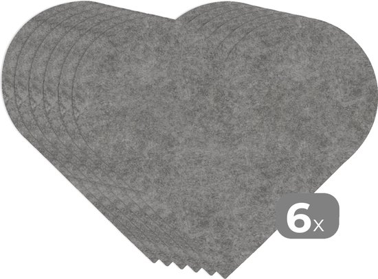 Onderleggers - Placemats - Placemats hartje - Beton print - Textuur ...