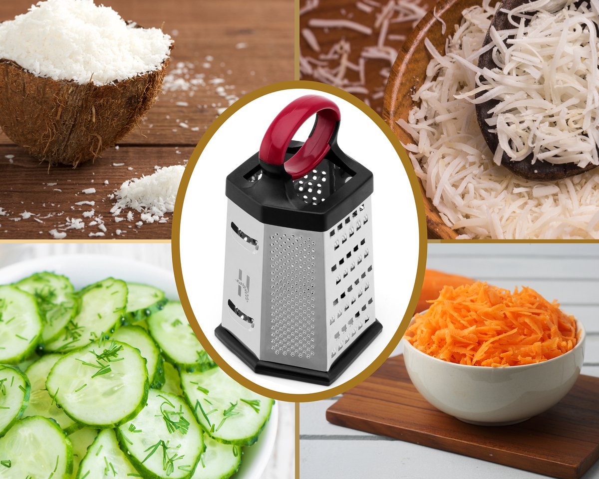 Hanamura Rasp – Multifunctionele blokrasp – 6 zijden – RVS | bol.com