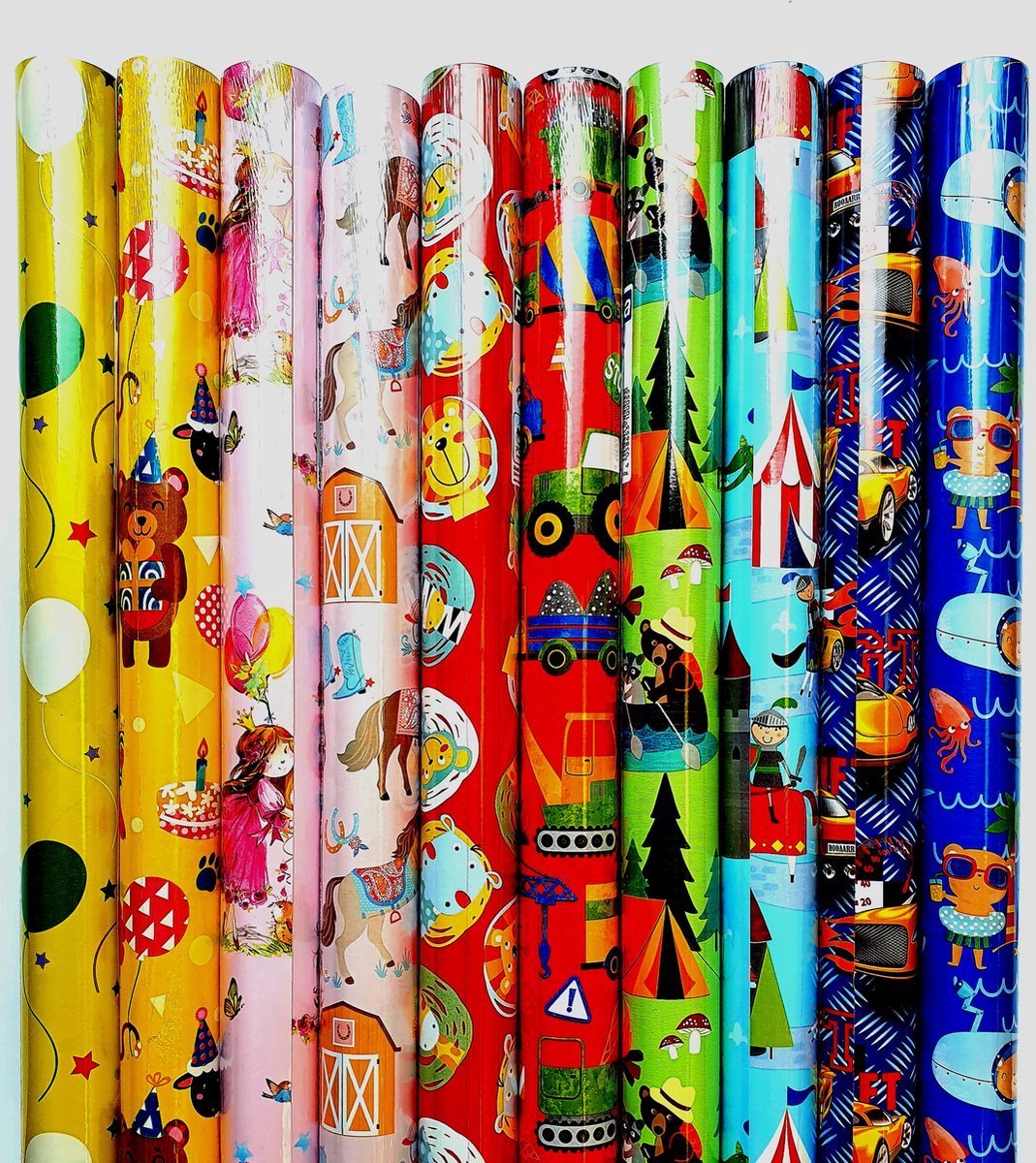 Prasenta Assortiment Kinder Cadeaupapier Inpakpapier 200 x 70 cm 5 ...