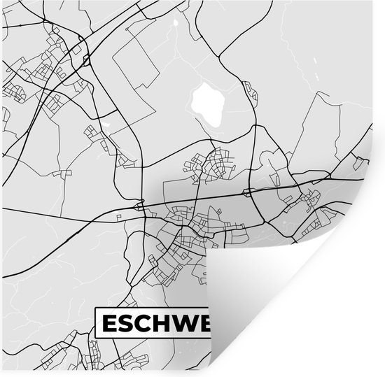 Muurstickers - Kaart - Eschweiler - Duitsland - Plattegrond ...