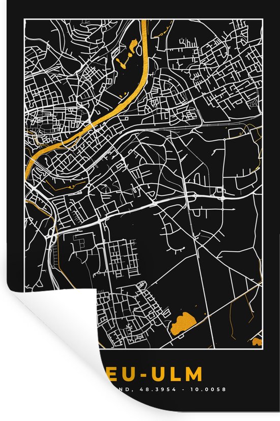 Muurstickers - Sticker Folie - Goud – Duitsland – Plattegrond – Gold ...