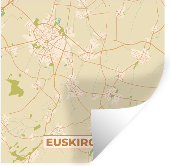 Muurstickers - Plattegrond - Euskirchen - Kaart - Stadskaart - Vintage ...