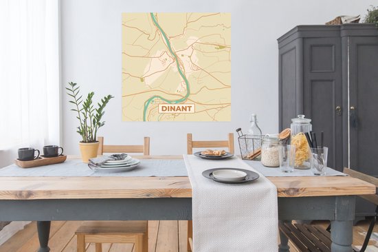 Poster Stadskaart - België - Dinant - Plattegrond - Kaart - 100x100 cm ...