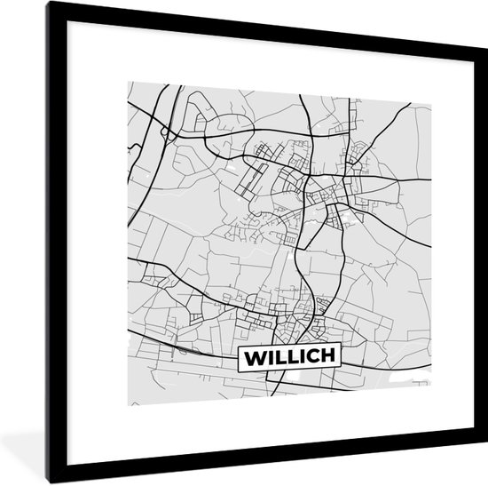 Fotolijst incl. Poster - Plattegrond - Duitsland - Willich - Kaart ...