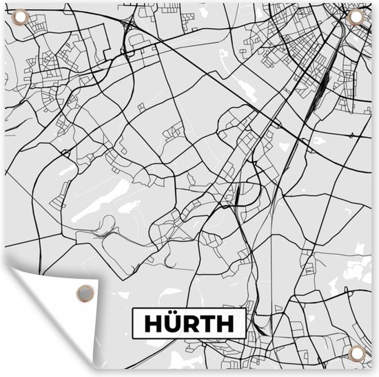 Tuinposters Hürth - Duitsland - Stadskaart - Plattegrond - Kaart ...
