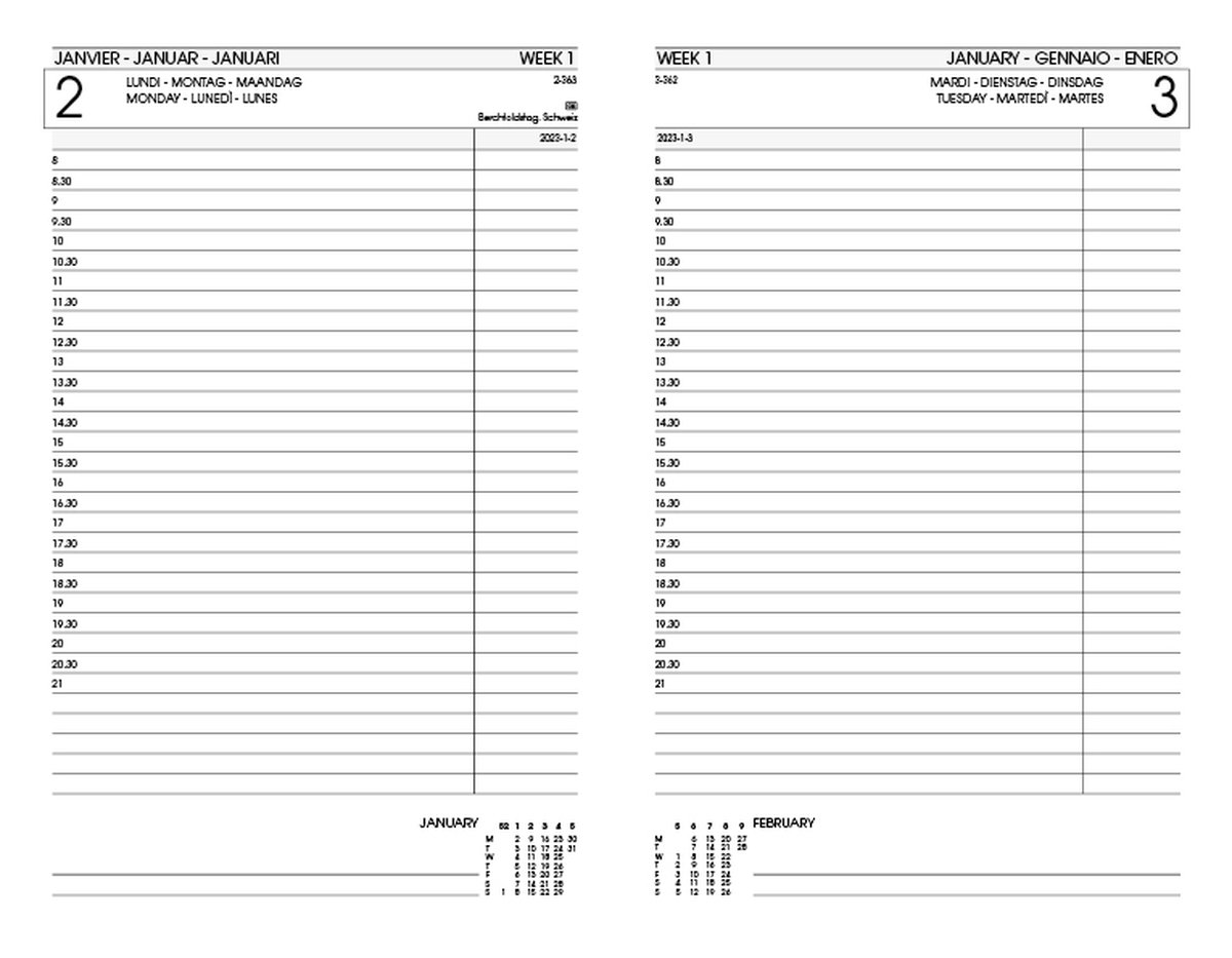 Bureau agenda 2022-2023 Ryam Efficiency Baladek A5 zwart 18 maanden ...