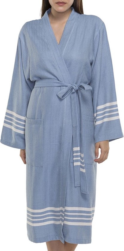 Lalay - hamam badjas Krem Sultan - air blue - XL - dames heren badjas ...