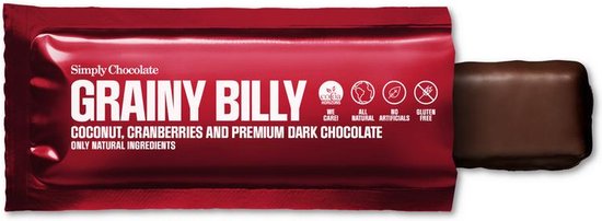 Simply Chocolate Grainy Billy - bar | bol.com