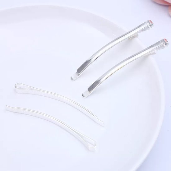 Dames haarspeld / haarklem zilver - schuifspeld - set van 5 - evenement ...