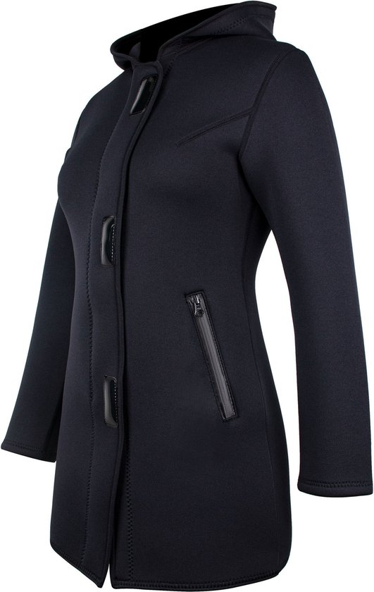 YEAZ NEOCOAT FEMALE Neopreen Mantel NEOCOAT Zwart | bol.com