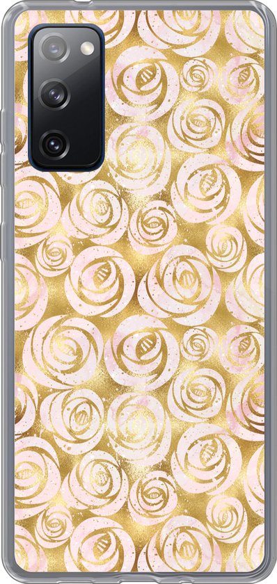 Telefoonhoesje Geschikt voor Samsung Galaxy S20 FE hoesje - Marmer print - Goud -... | bol