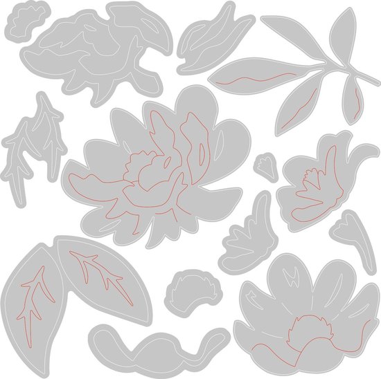 Sizzix Thinlits Die Set Layered Summer Flowers 14pieces | bol.com