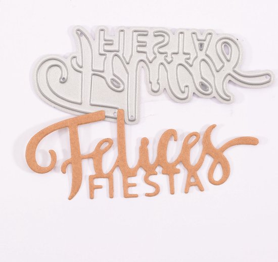 Mundart Stempel Snijmal Spaanse tekst felices fiesta | bol.com