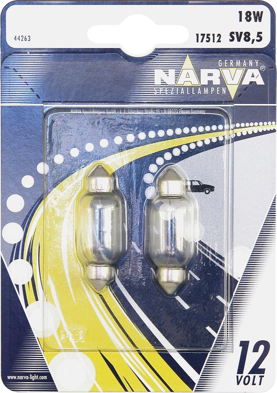 Narva 17512 15,5x41 SV8,5 18W 12V 2st bl. | bol.com