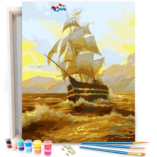 Eagle® Schilderen op Nummer Volwassenen - Zeilboot - Gespannen op ...
