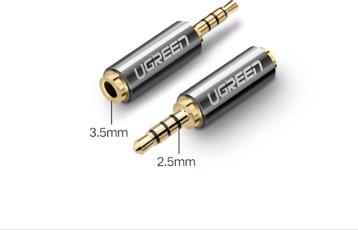 UGREEN 20501 Adapter 2,5 mm micro-jack mannelijk naar 3,5 mm mini-jack ...