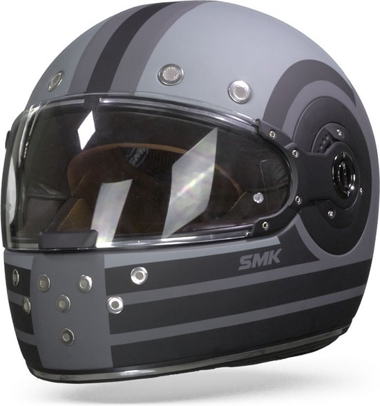 SMK Retro Ranko Donker Grijs Integraalhelm - Maat M - Helm | bol.com