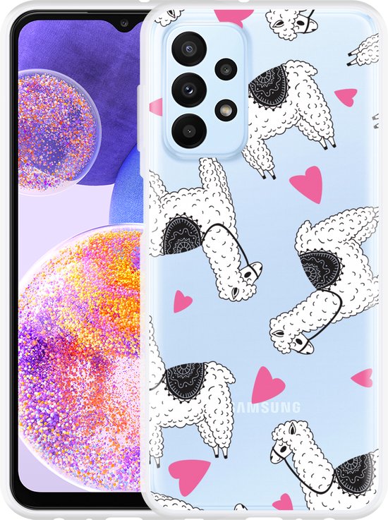 Cazy Hoesje geschikt voor Samsung Galaxy A23 - Alpaca | bol