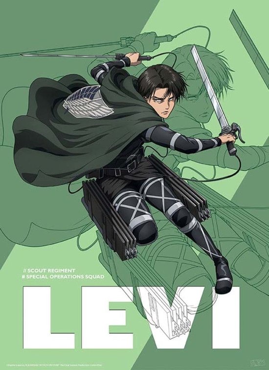 GBeye Attack On Titan Season 4 Levi Poster - 38x52cm | bol.com