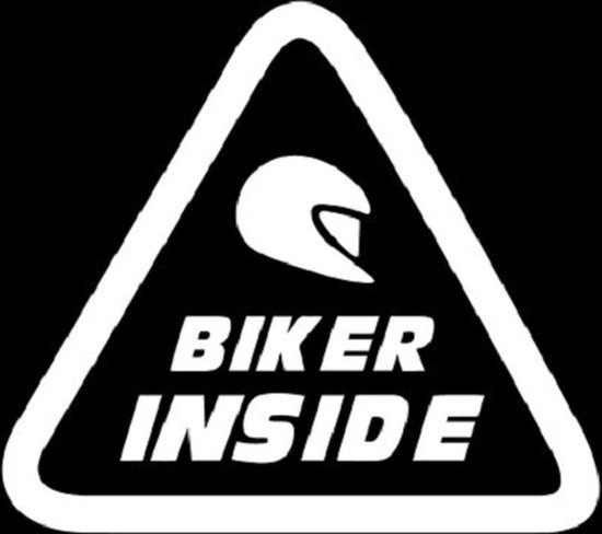 Biker inside sticker voor op de auto - Auto stickers - Auto accessoires ...