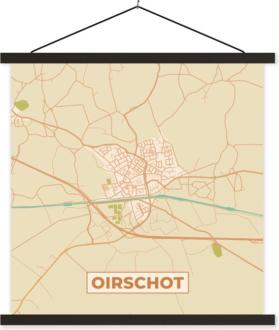Schoolplaat - Oirschot - Plattegrond - Kaart - Vintage - Stadskaart ...