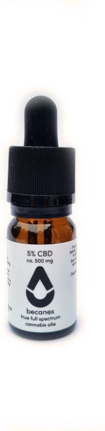 Becanex - 10 mL True Full Spectrum CBD Olie - 5% CBD (ca. 500 mg) - CBG ...
