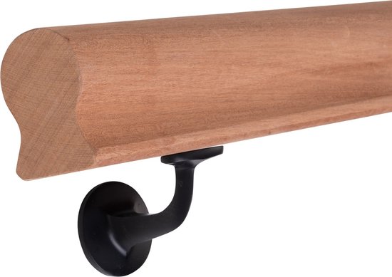 Houten trapleuning met sleutelgat profiel 47x75mm - Mahonie - 150cm ...