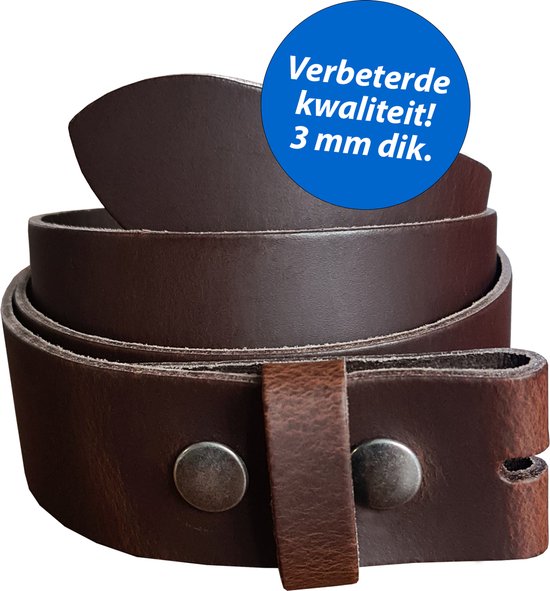 Bruin Leren Riem 125 cm - Zonder Buckle/Gesp | bol.com