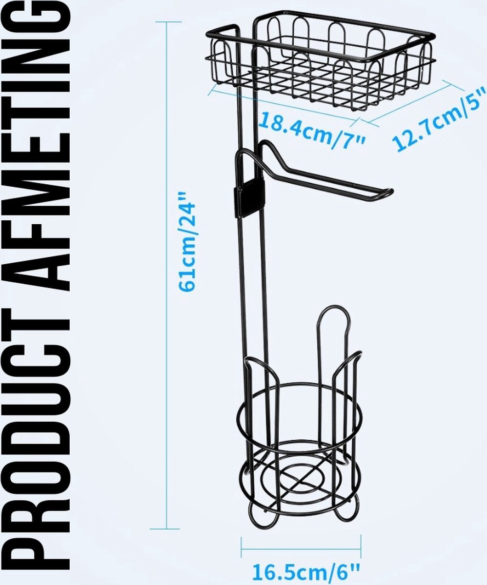 SunLion® WC Rolhouder - Toilet Rolhouder met Mandje - WC Rolhouder ...