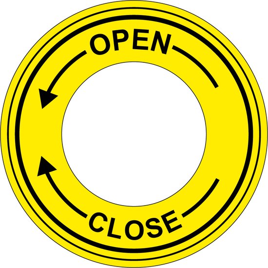 Open close sticker 150 mm | bol.com