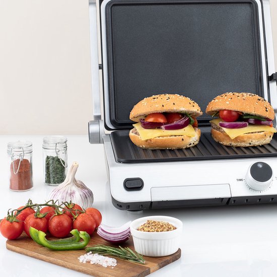 HKOENIG GR70 Grill, Barbecue, Plancha en Panini - 30x25cm - Instelbare ...