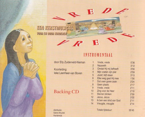 Vrede Vrede Backing CD - Een Kerstmusical voor en door kinderen verteld ...